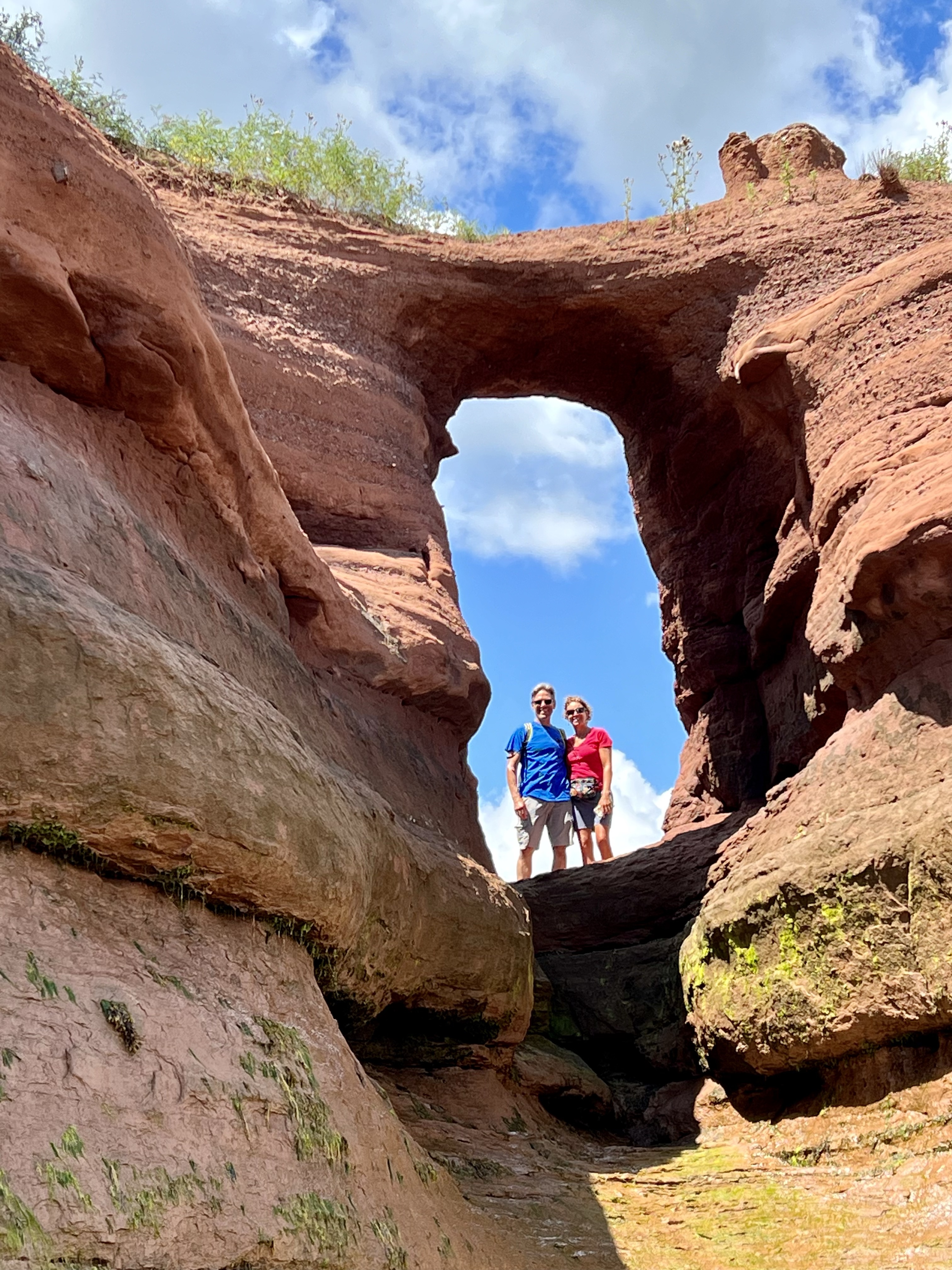 Soley Cove – Where Red Sandstone Cliffs Contrast with an Azure Sky ...