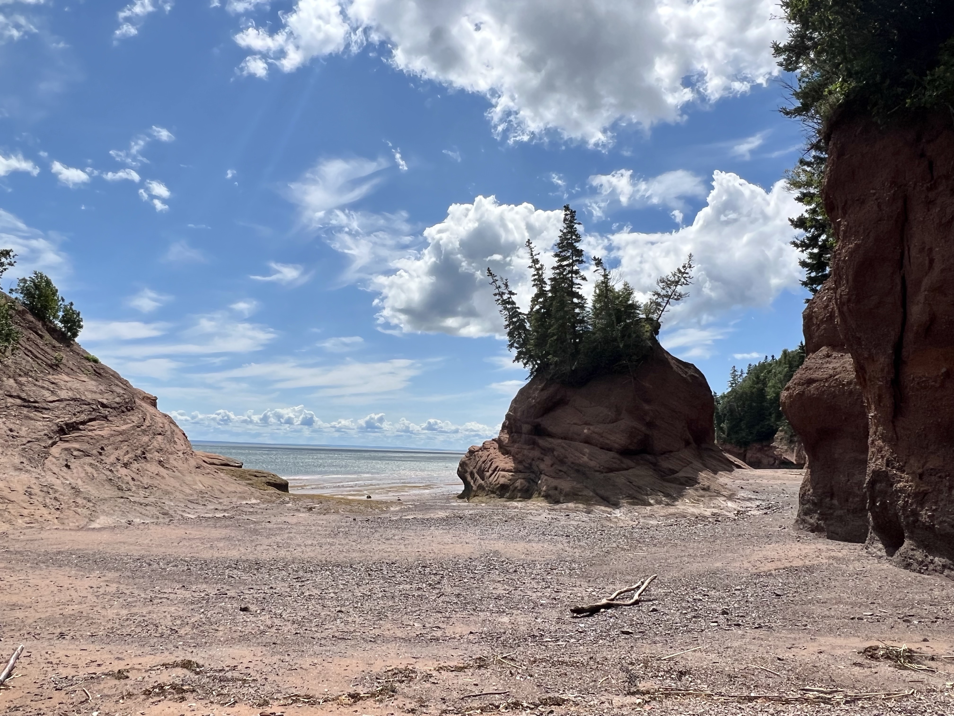 Soley Cove – Where Red Sandstone Cliffs Contrast with an Azure Sky ...
