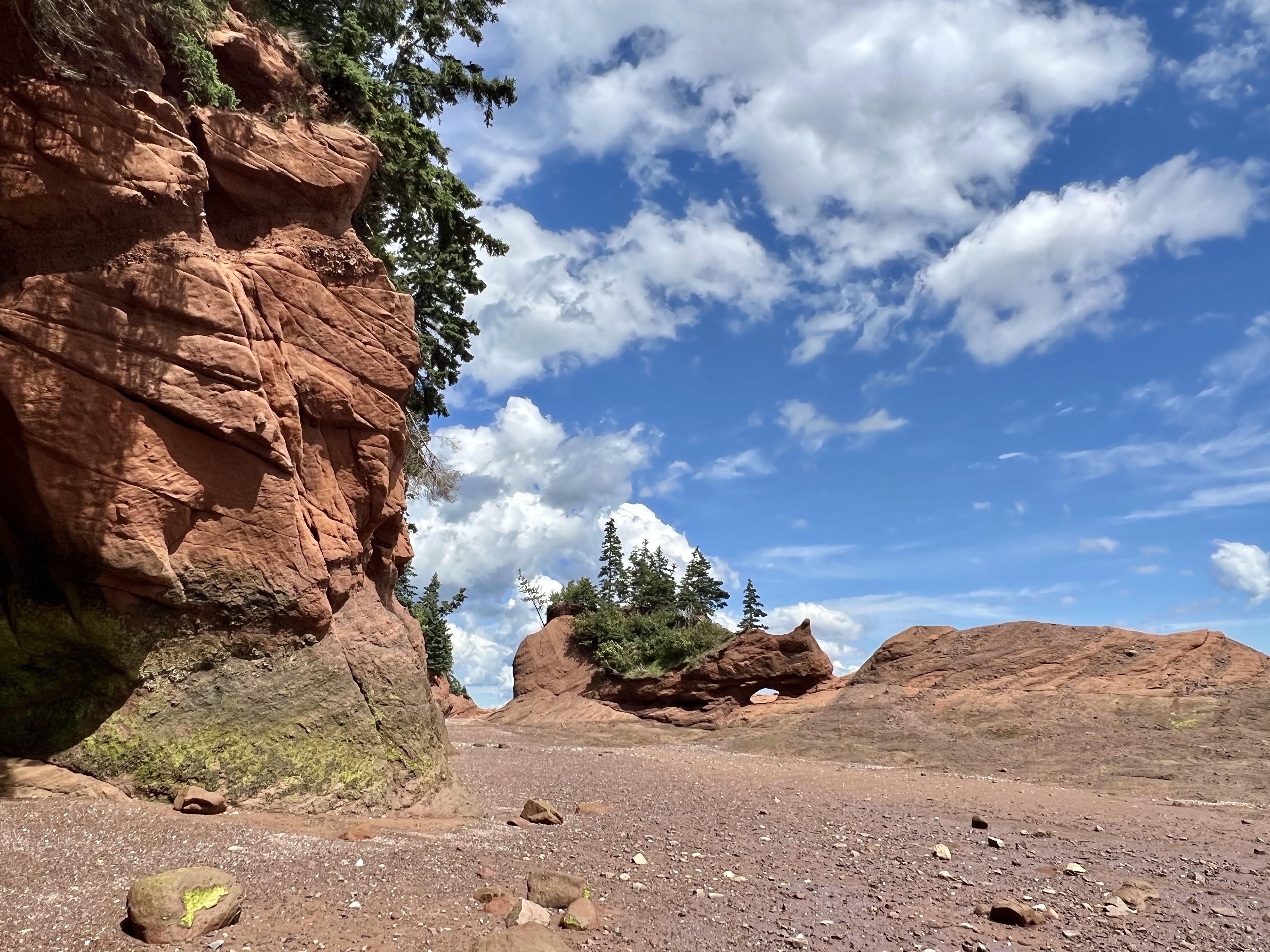 Soley Cove – Where Red Sandstone Cliffs Contrast with an Azure Sky ...